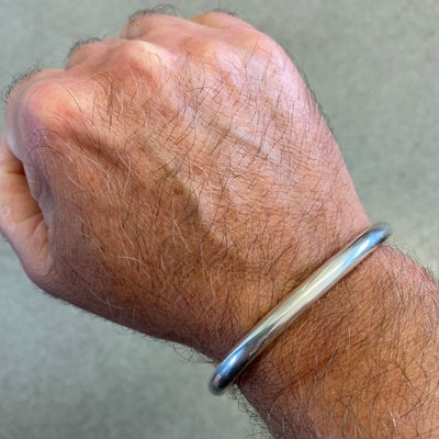 54g Silver Torque Bangle / Silver Bangle / Torque / Mens Torque Bangle ...