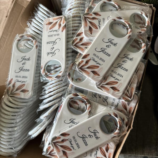 Personalized Magnet Bottle Opener Wedding Favor, Custom Engraved Bottle ...