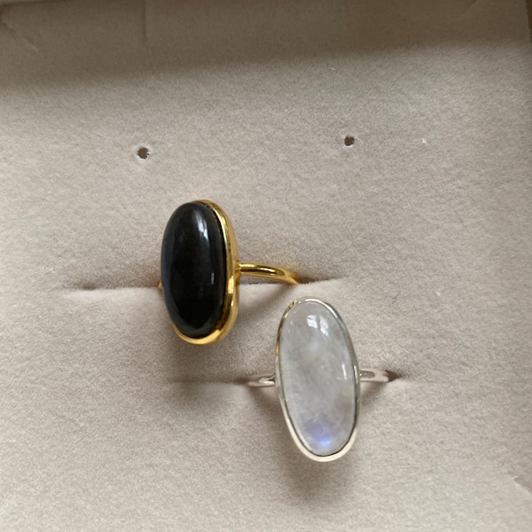 Natural Opal Ring Set* Multi Flashy Opal Ring or Her* 14K Gold Handmade ...