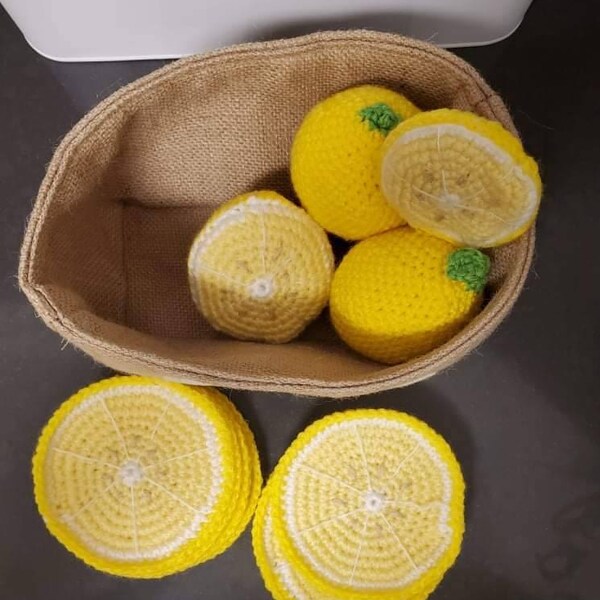 Crochet PATTERN Lemon and Slices Amigurumi Pattern Crochet Lemon ...