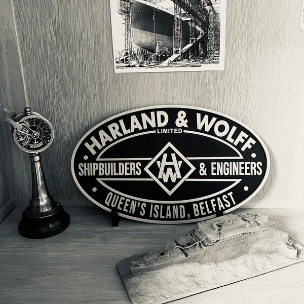 Harland & Wolff Shipbuilders Plaque. Titanic Shipyard Belfast. - Etsy