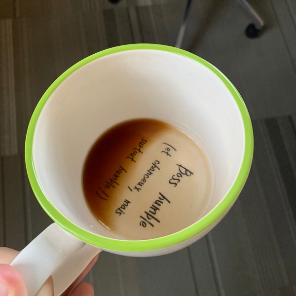 Bespoke Personalised Hidden Message Mug, Secret Message Cup ...