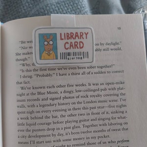 DW Library Card Bookmark Holographic Magnetic Bookmark Book Club ...