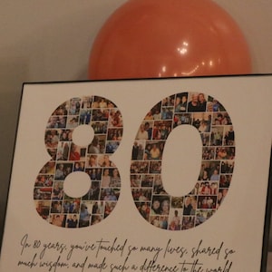 Number 80 Collage 80th Birthday Number Photo Collage Printable Canva ...