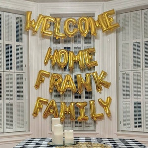 16 GOLD Letter/number Balloons Create Your Balloon Banner Gold Foil ...