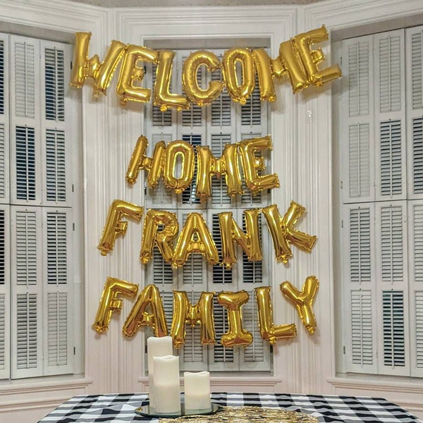 16" GOLD Letter/number Balloons - Create Your Balloon Banner - Gold ...