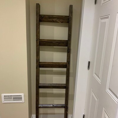Rustic Wood Blanket Ladder Rustic Towel Ladder Rack - Etsy UK