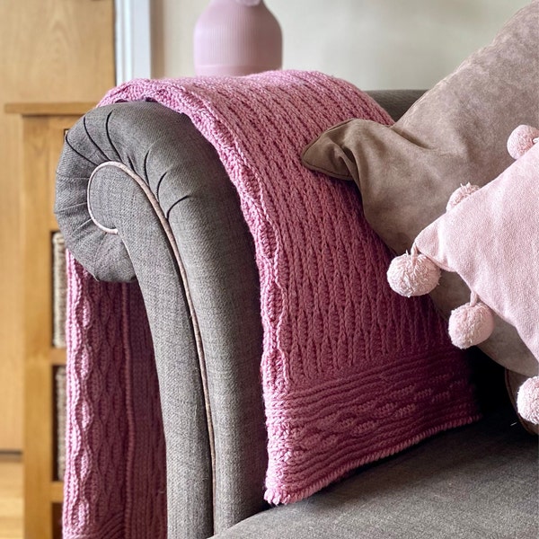 CROCHET PATTERN ⨯ Blanket, Afghan, Throw ⨯ Chunky Texture ⨯ the Zanmann ...