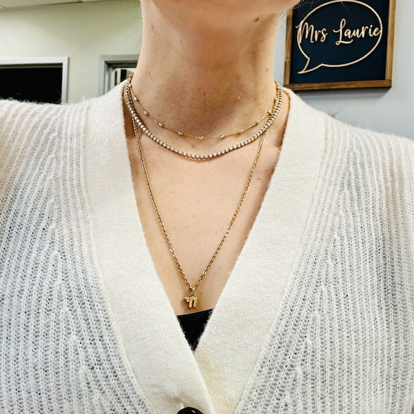 Tiny Jerusalem Cross Necklace in 18k Yellow Gold With Diamond | Size C ...