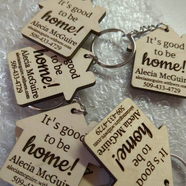 Bulk Branded Realtor Keychains - Closing Keychain - Open House ...