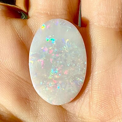50 Carat Lot Brazilian Opal Oval Shape Cabochons, Good Quality Multi ...