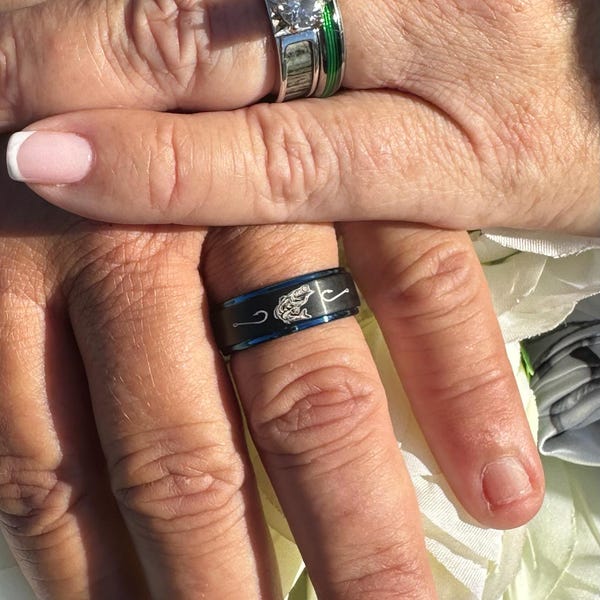 Deer Head Hunting Tungsten Ring, 8mm Black Tungsten Deer Hunting ...