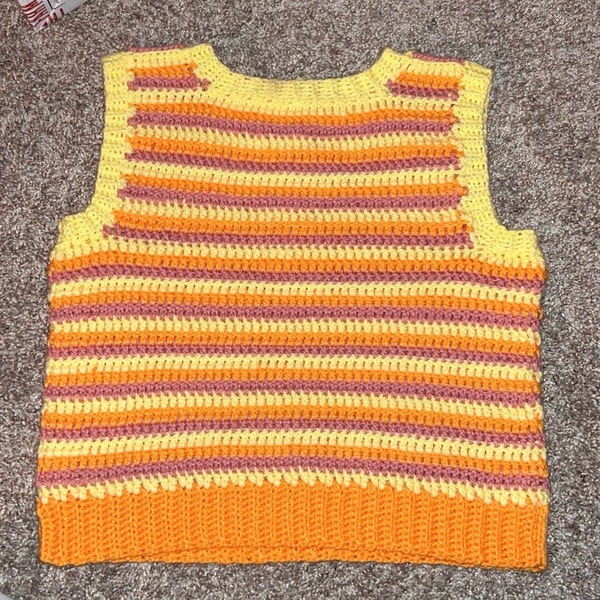 Handmade Crochet Cropped Vest Pattern, Crochet Sweater Pattern, Easy ...