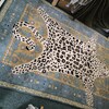 Leopard Pattern Rug Red & Blue Stunning Carpet Animal Print Rug for ...