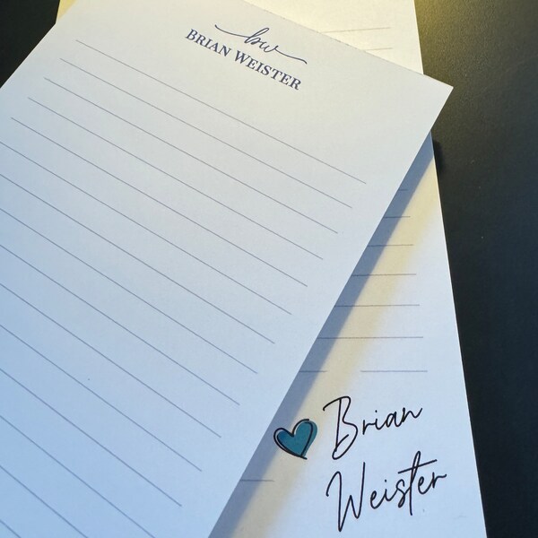 Personalized Modern Calligraphy Script Notepad, Custom A Note From ...