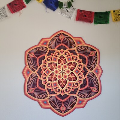 Running Mandala 3D Multilayered Led Lamp Wall Art - Etsy