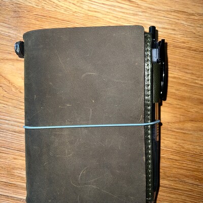 Leather Travelers Notebook Cover With Wallet Insert Regular Standard ...