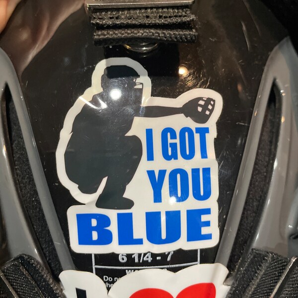 I Got You Blue Sticker, Catcher's Mask, Helmet Sticker, Umpire Sticker ...