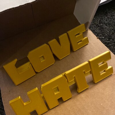 LOVE/HATE Knuckle Multi Finger Ring Bling. - Etsy