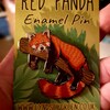 Red Panda Hard Enamel Pin Badge - Etsy