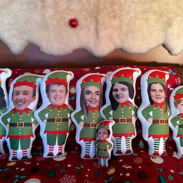 My Face Pillow Custom Personalized Photo Pillow Gift Christmas Elf ...