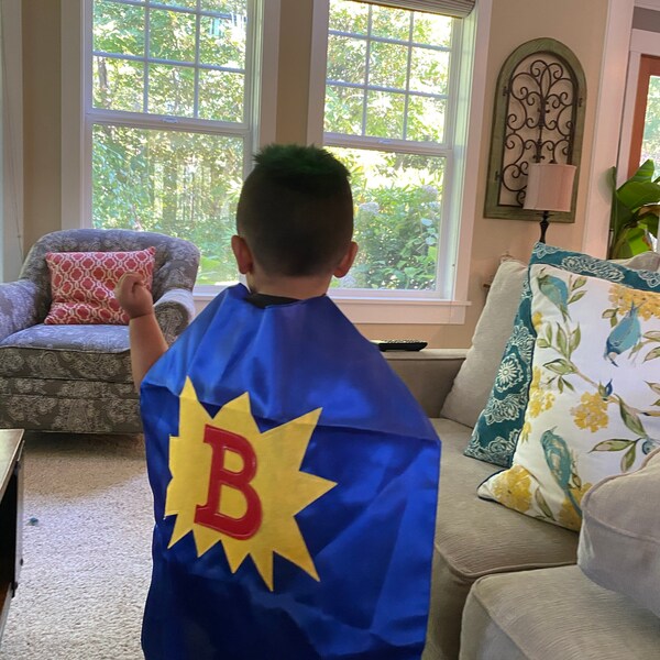 Affordable Capes - Personalized Child Cape - Kids Initial Capes ...