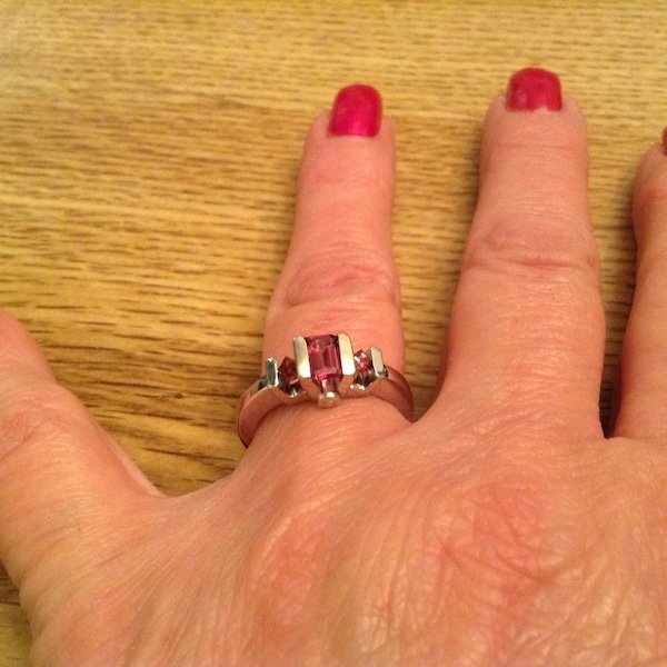 Reversible Diamond Ring, Flip Ring, Diamond and Sapphire Ring, Vintage ...