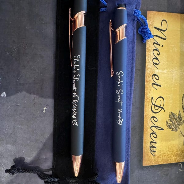 Custom Luxurious Soft Touch Rose Gold Pen,name Pens,bridesmaid Pens ...