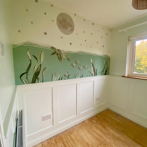 Abstract Cyberpunk Wallpaper - Blue and Black Line Wall Mural ...