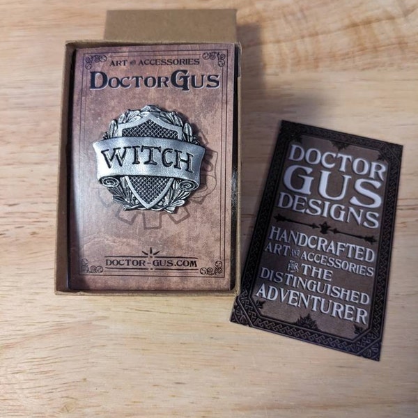 Witch Class Badge - RPG Character Class Pin - Handcrafted Pewter ...