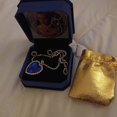 Collar Titanic, Collar Corazón del Océano, Amor para siempre, Collar de Zafiro, Inspirado en ...