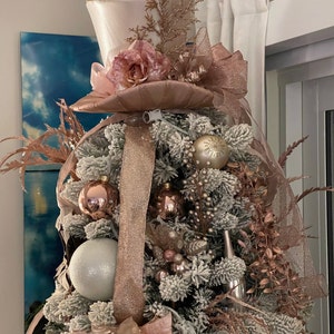 Extra Large Silver Tree Topper Bow Christmas Tree Topper | Etsy