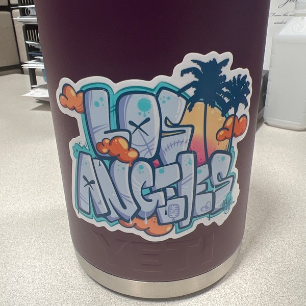 LA Graffiti Sticker | Street Art Los Angeles Sticker | I Heart LA Vinyl ...