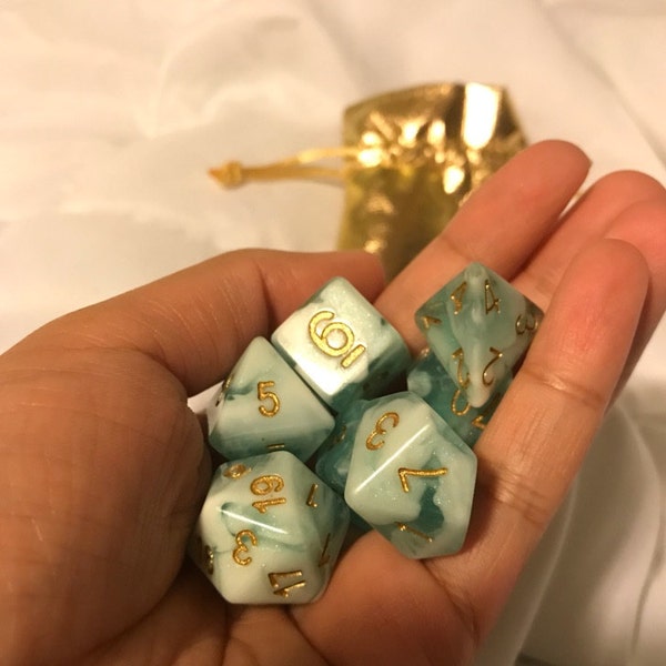 Seastone Dice Set (made to Order) - Etsy