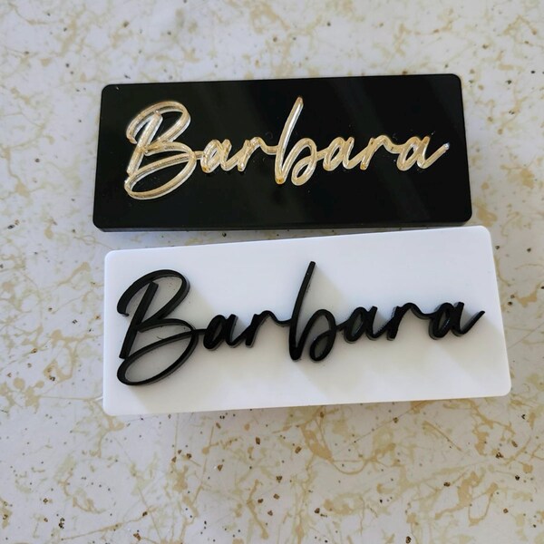 Custom Acrylic Name Badge Magnetic Name Badge Acrylic Name Plate ...