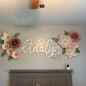 Personalized Stacked Wooden Two Name Sign Girl Custom Nursery Decor for ...