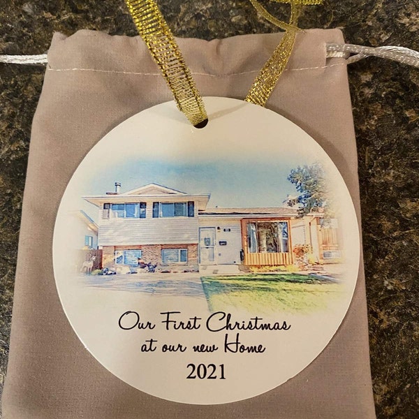 Custom House Ornament, Our First Christmas at Our New Home 2025, New ...
