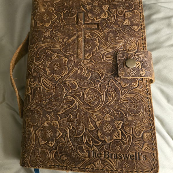 Personalized 4"x6" / 3" X 5" Top Spiral Notebook Cover, Leather Cover ...