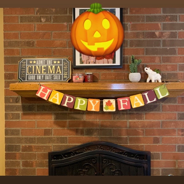 As Seen in HGTV Magazine, Happy Fall Banner, Happy Fall Sign, Fall Home ...