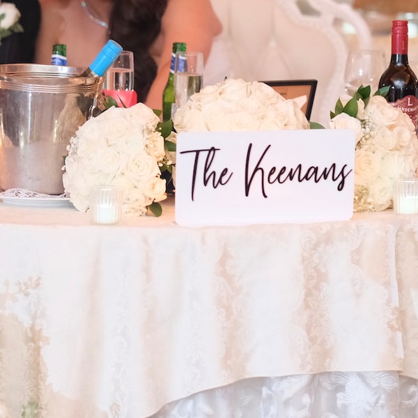Wedding Head Table Sign | Sweetheart Table Sign | 3D Couples Sign - Etsy