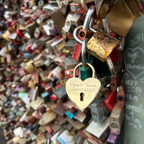 Custom Personalized Padlock, Engraved Padlock, Love Lock, Couples Gift ...