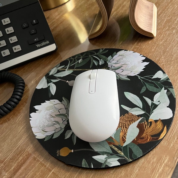 Mouse Pad Protea Floral Mouse Pad Floral Mouse Pad Office Mouse Pad ...