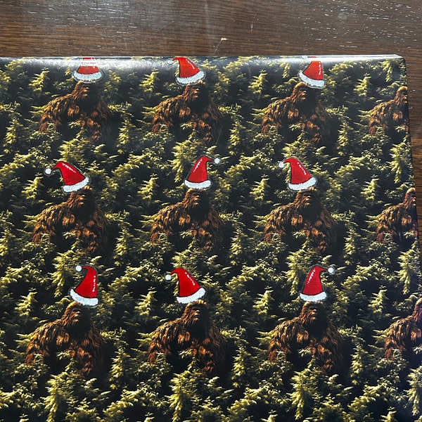 Cute Cryptids Gift Wrap Sasquatch Wrapping Paper Whimsical Gift Wrap ...