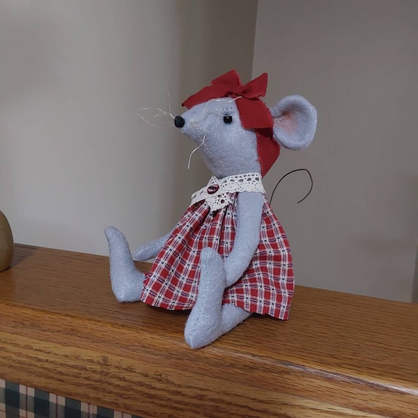 Primitive Pattern Country Mouse Pinkeeps - Etsy