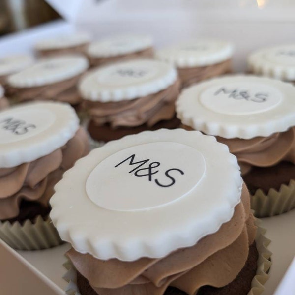 Cupcake Toppers - Personalised Edible Icing Discs 2" (50mm), 1.5" (38mm ...