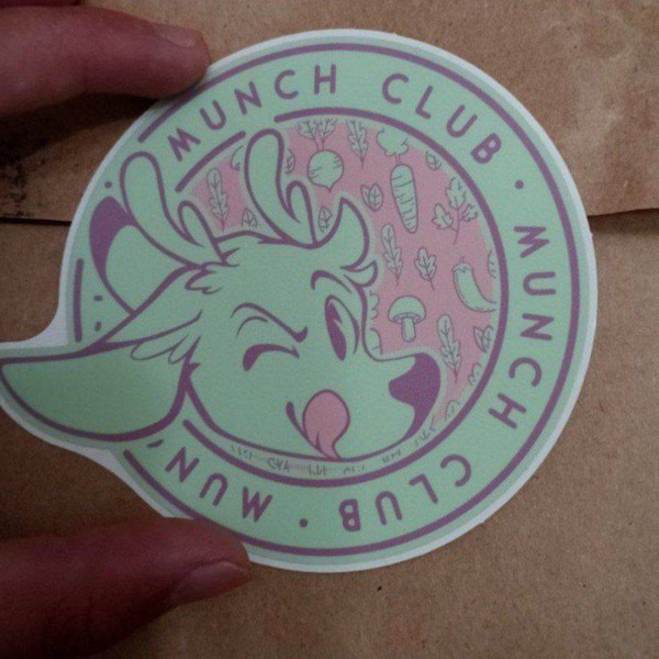 Munch Club Deer Cartoon Vinyl Sticker - Etsy