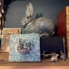 COMMISSION - Green Rabbit With Emerald Green Eyes - Wall Mounted ...