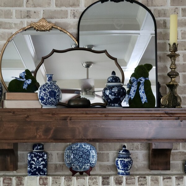 Fireplace Mantel Shelf Handmade & Painted to Order, Knotty Alder "snake ...