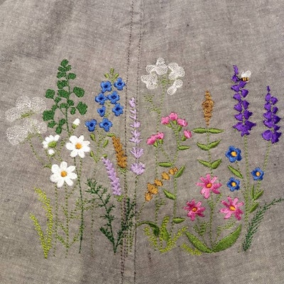 Summer Flower Meadow Machine Embroidery Design, 9 Sizes - Etsy