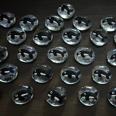 Hand Painted Large Glass Gems RED LIPS Red Lip Kiss Kisses - Etsy